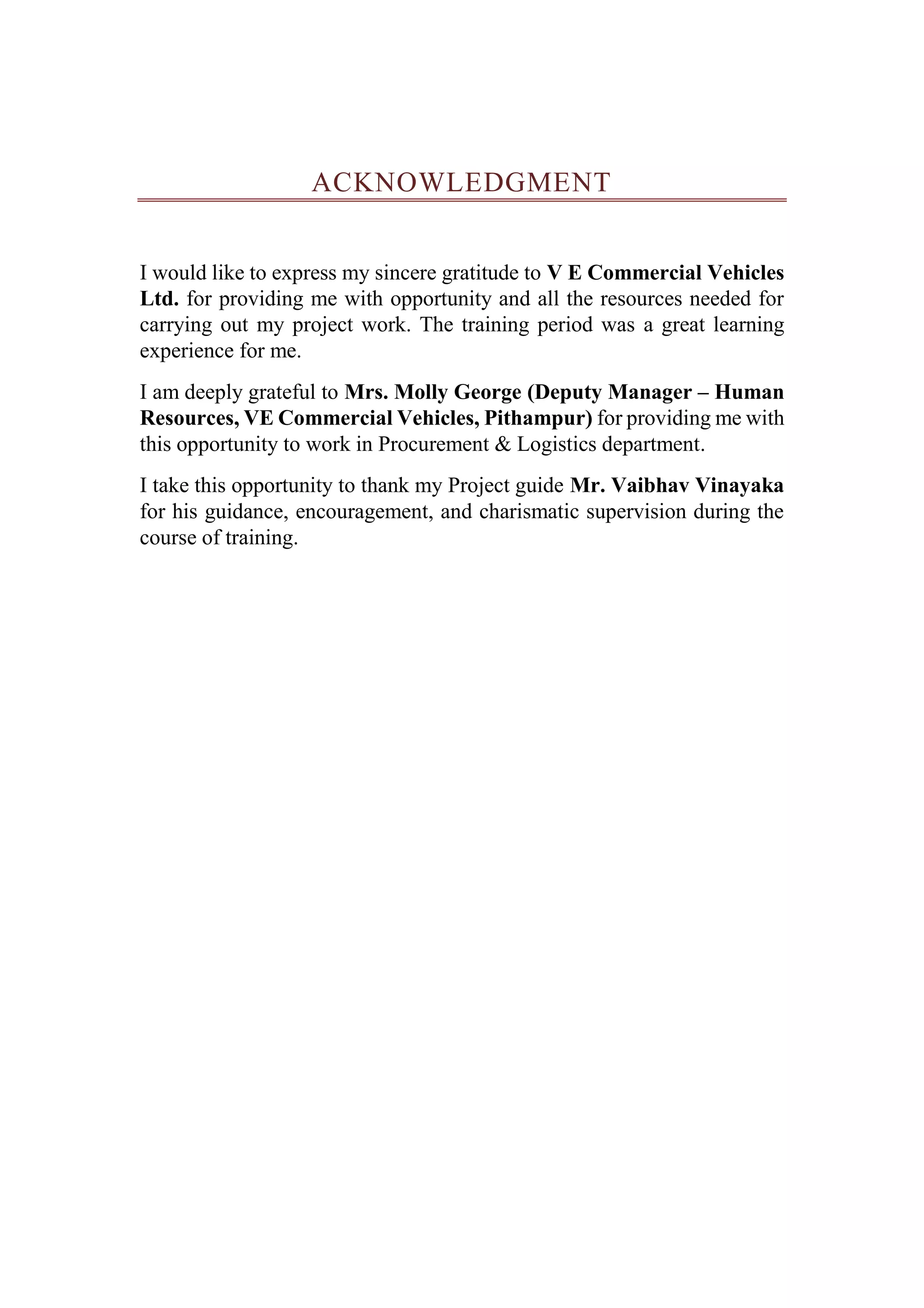 Internship Report Of Mechanical Student Pdf