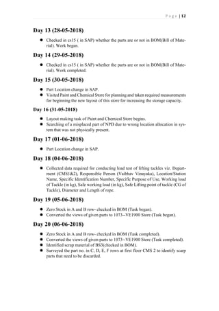 Internship report of mechanical student | PDF
