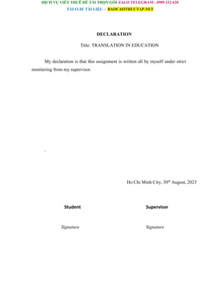 Internship Report Translation In Education | DOCX