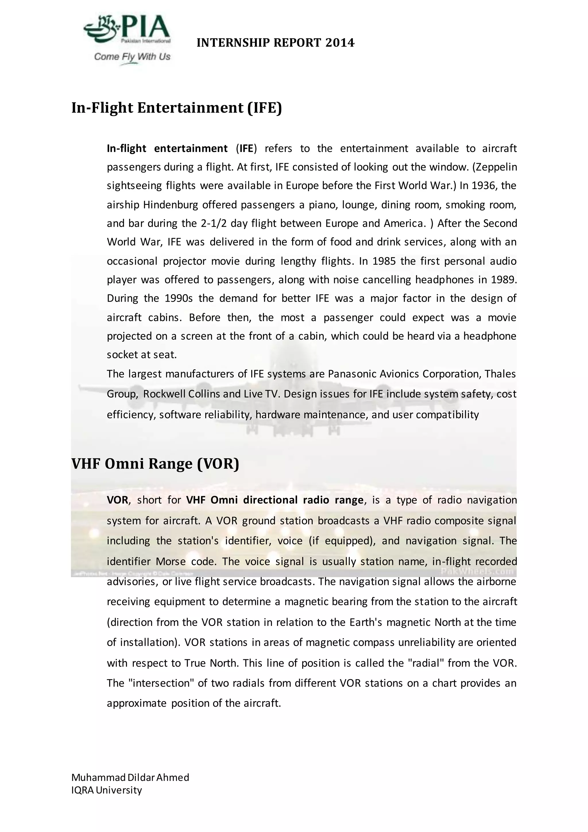 PIA internship report | DOCX