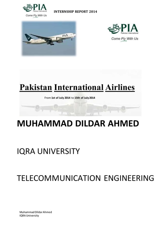 PIA internship report | PDF