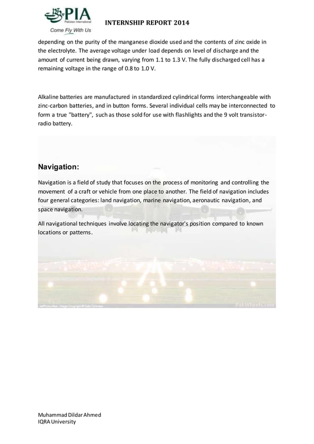 PIA internship report | PDF