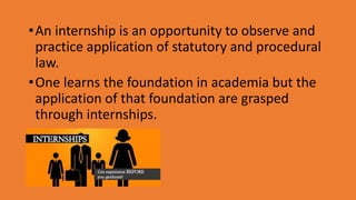 Internships for Law Students | PPTX