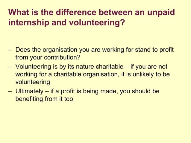 Internships and volunteering | PPT