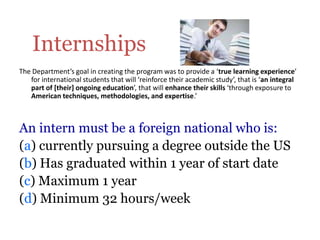 Internships in the USA | PPT