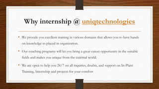 Internship training for placement | PPT