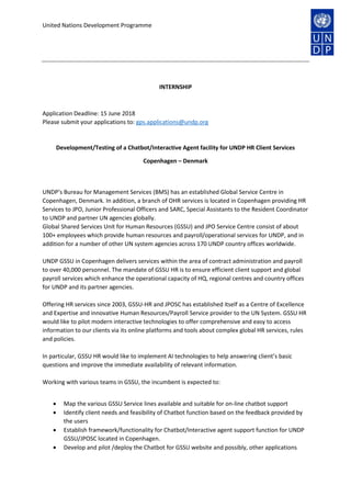 Intern undp copenhagen | PDF