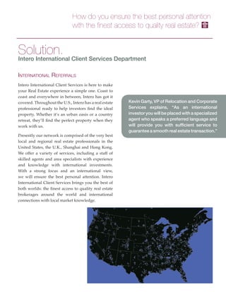 Intero Real Estate Company Profile | PDF