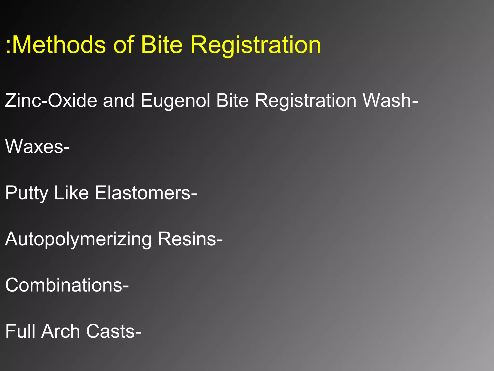 Interocclusal record | PPT