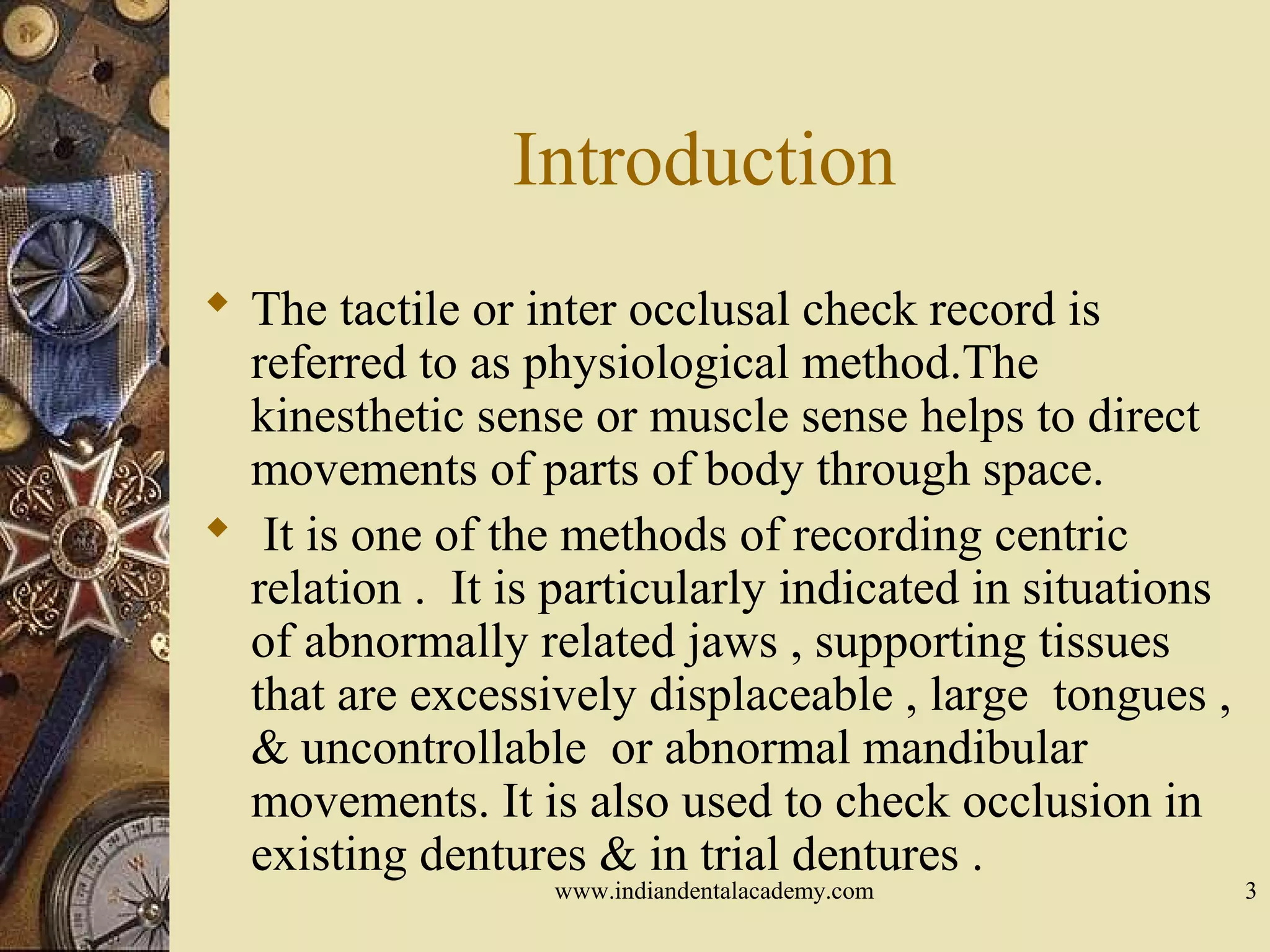Interocclusal records and mounting of casts on articulator/ online ...