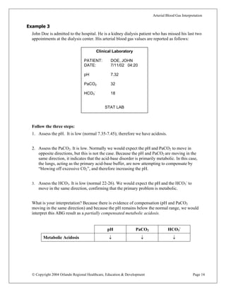 Inter of arterial blood gas | PDF