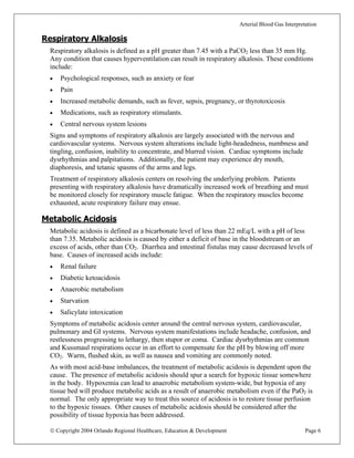 Inter of arterial blood gas | PDF