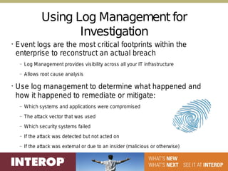 Preventing The Next Data Breach Through Log Management | PPT