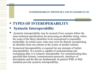 Interoperability Protocols and Standards in LIS | PPT