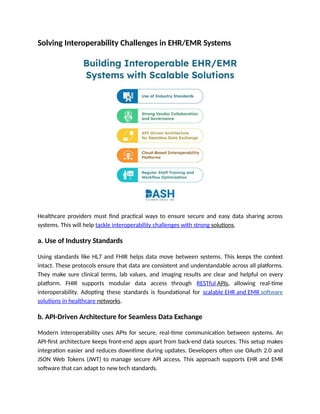 Interoperability Challenges in EHR and EMR Software Solutions – And How ...