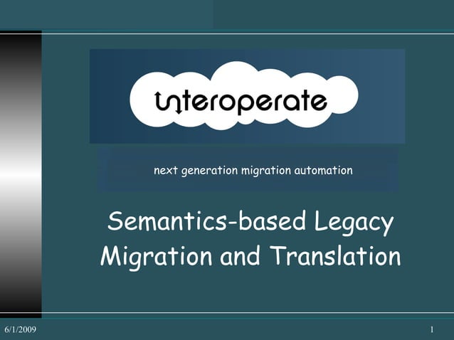 Interoperate - Product Presentation | PPT