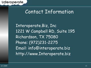 Interoperate - Product Presentation | PPT