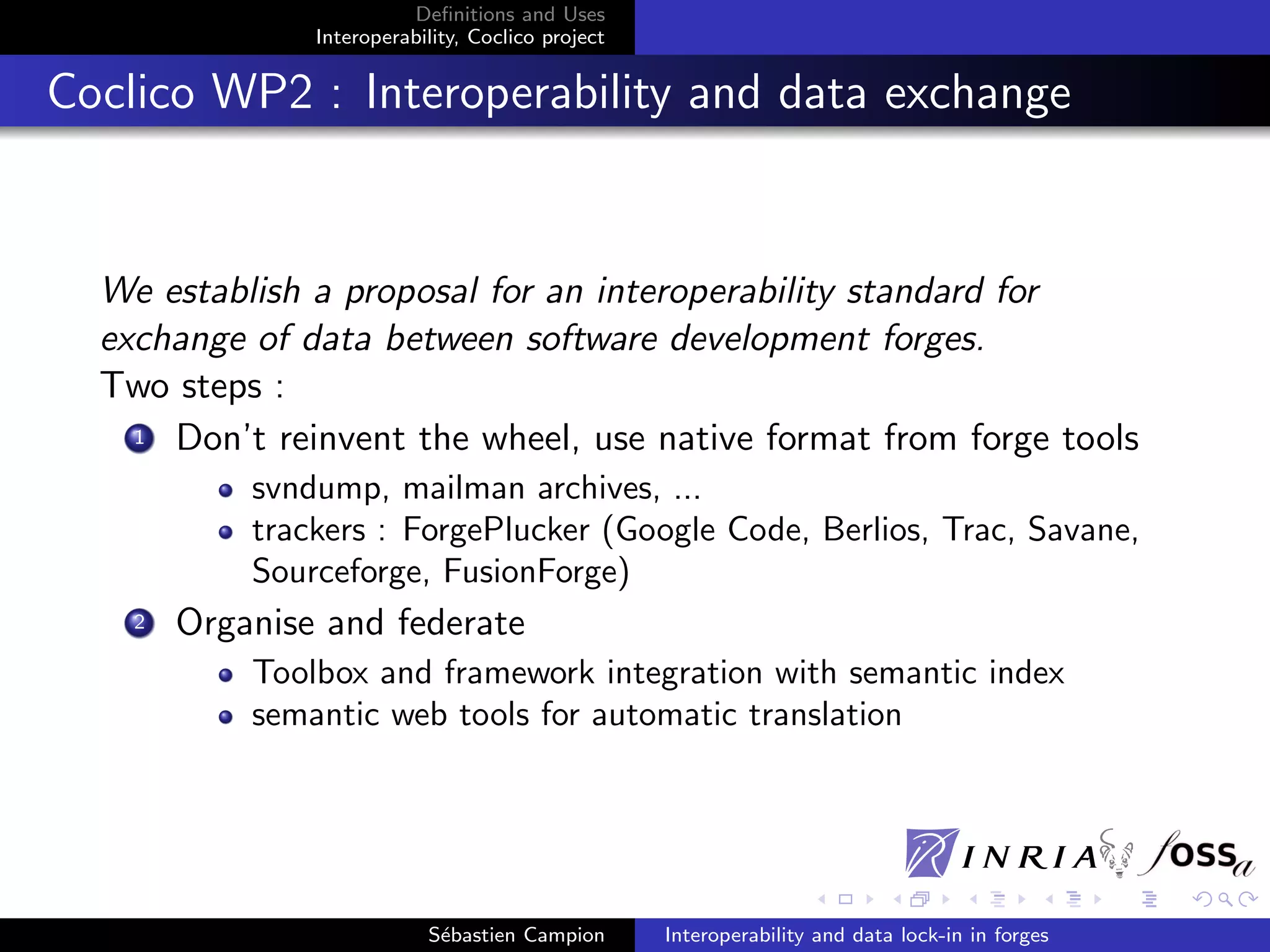Interoperability in forge - fossa2010 | PDF | Computing | Technology & Computing