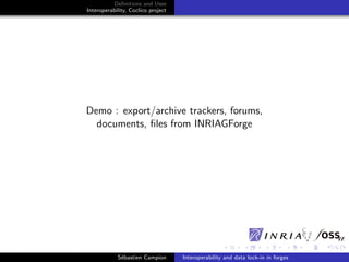 Interoperability in forge - fossa2010 | PDF | Computing | Technology & Computing