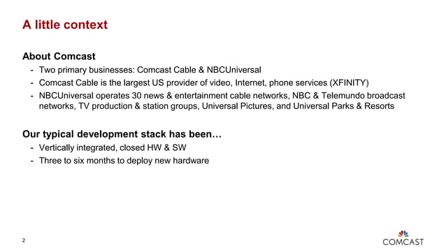 Comcast Cloud - Pushing the Boundaries | PPT