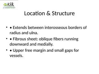Interosseous_Membrane_Presentation-PPT-Charitha Sri Bhanu-ASR Homeo.pptx