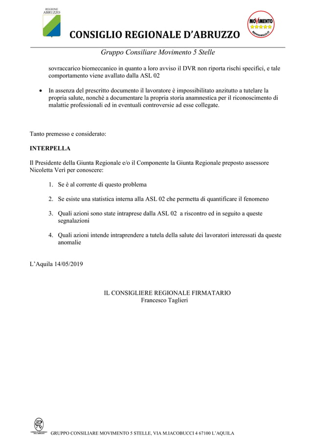 Interpellanza fts 01 | PDF