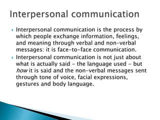 What does interpersonal mean store