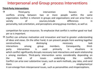 Interpersonal and group process interventions | PPTX