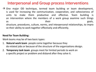 Interpersonal and group process interventions | PPTX