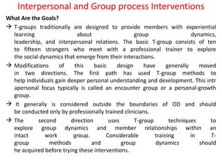 Interpersonal and group process interventions | PPTX