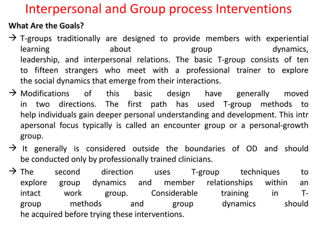 Interpersonal and group process interventions | PPTX | Physical Therapy ...