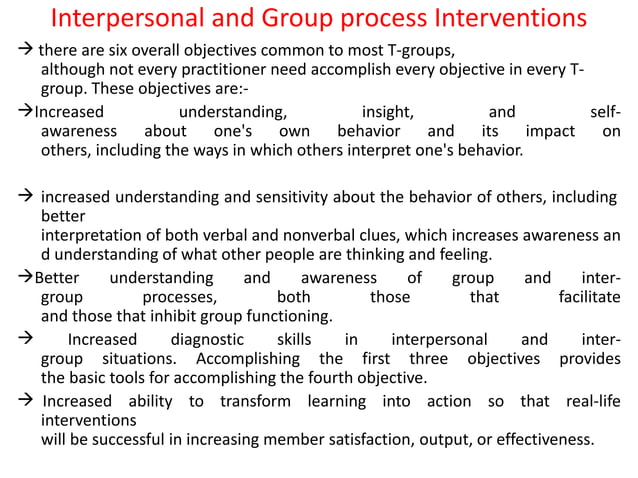 Interpersonal and group process interventions | PPTX | Physical Therapy ...