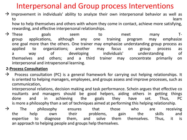 Interpersonal and group process interventions | PPTX | Physical Therapy ...