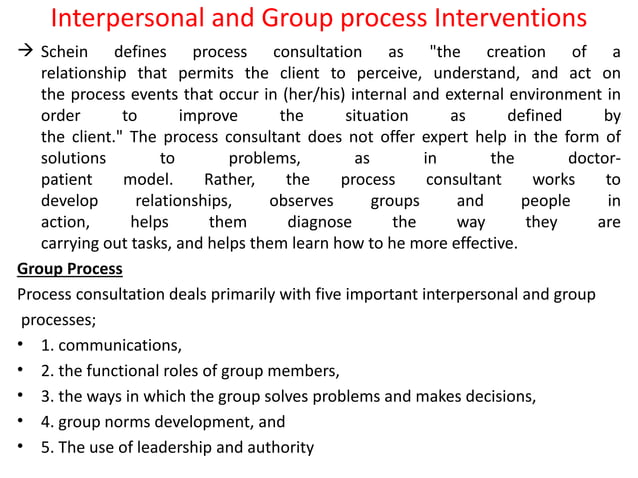 Interpersonal and group process interventions | PPTX | Physical Therapy ...