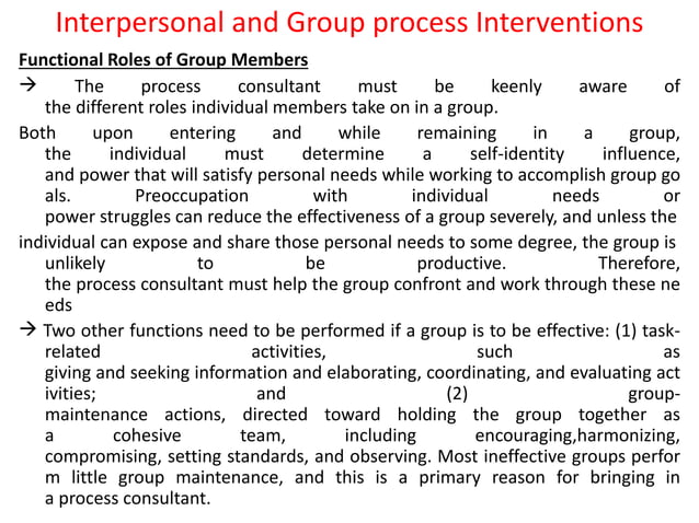 Interpersonal and group process interventions | PPTX | Physical Therapy ...