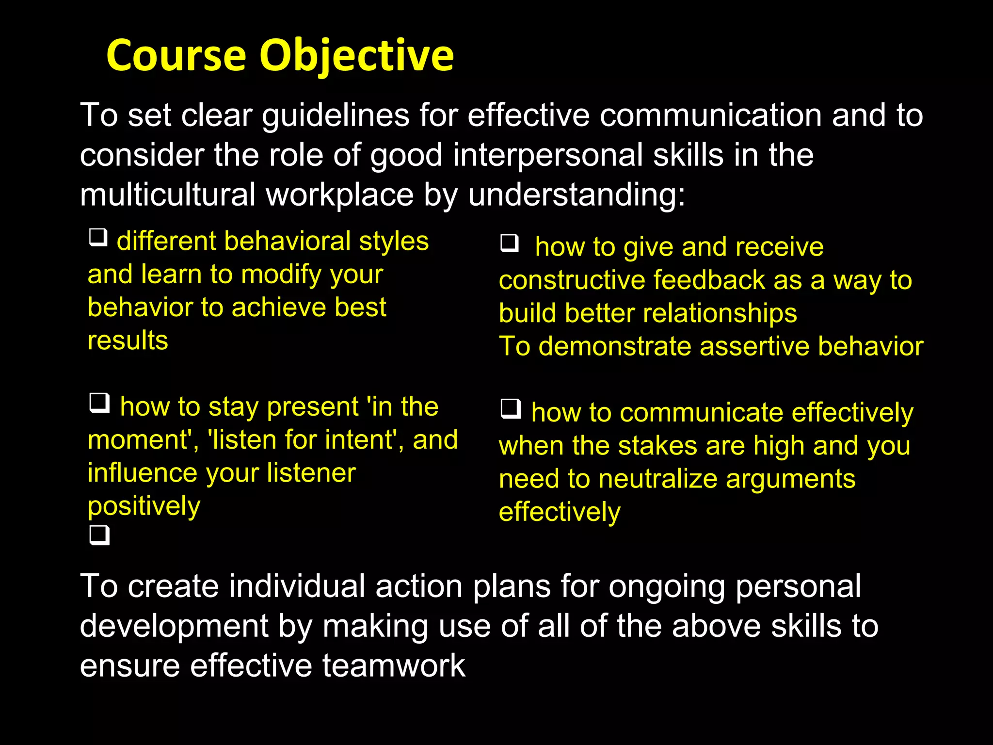 Communication and Interpersonal Skills | PPT