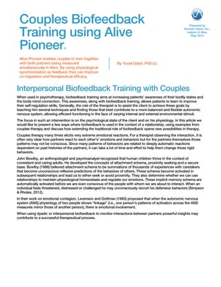 Interpersonal biofeedback training with couples | PDF