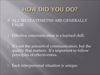 Interpersonal communication | PPT