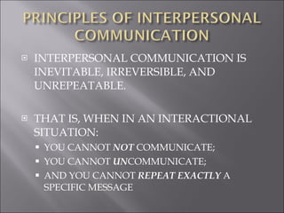 Interpersonal communication | PPT