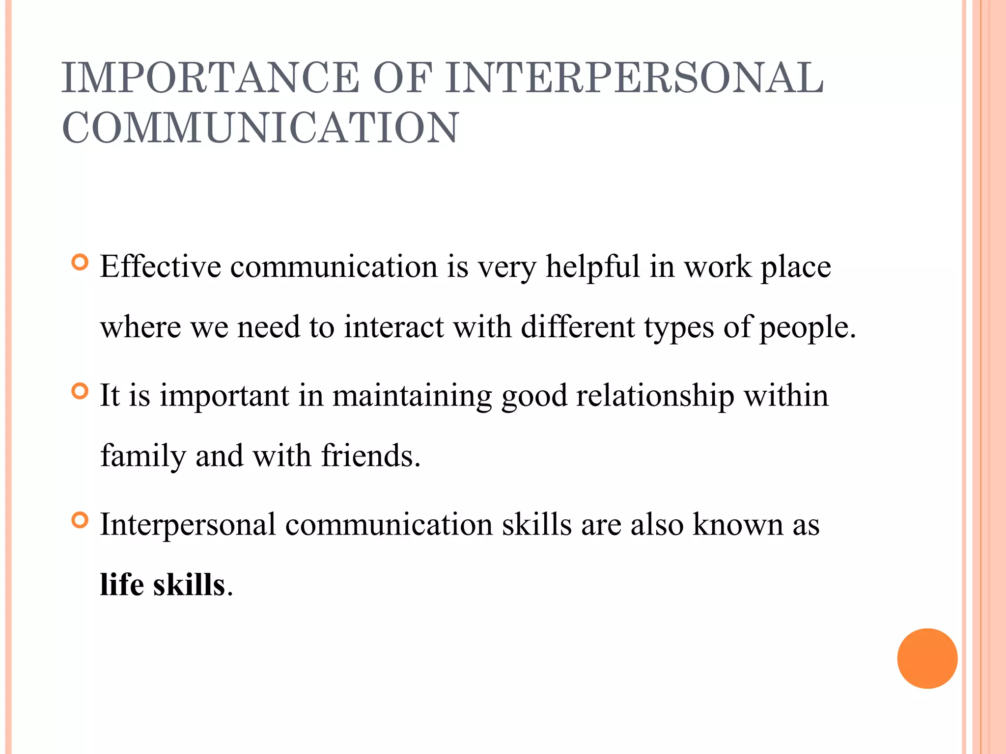 Interpersonal communication | PPT