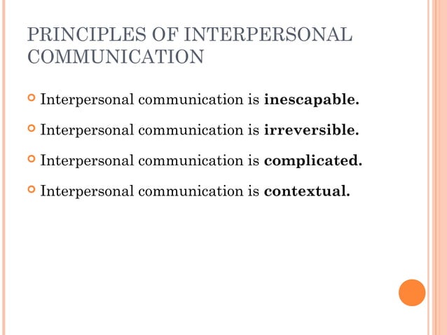 Interpersonal communication | PPT