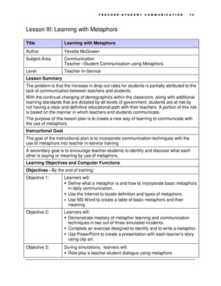 Lesson Plan - Interpersonal Communication | PDF
