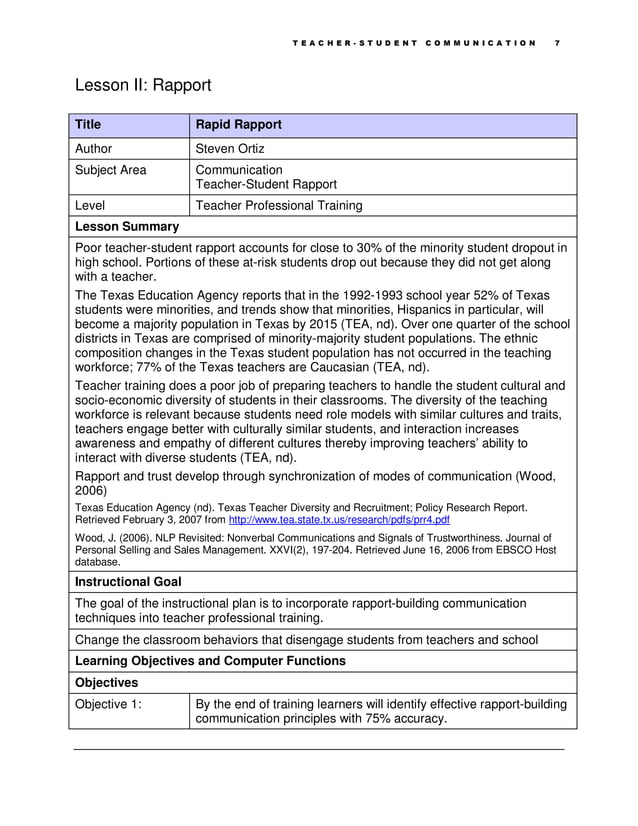Lesson Plan - Interpersonal Communication | PDF