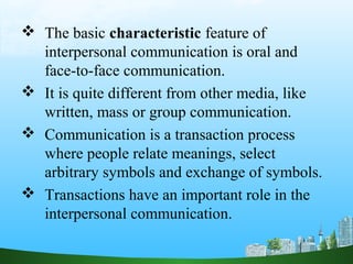 Inter personal communication | PPT