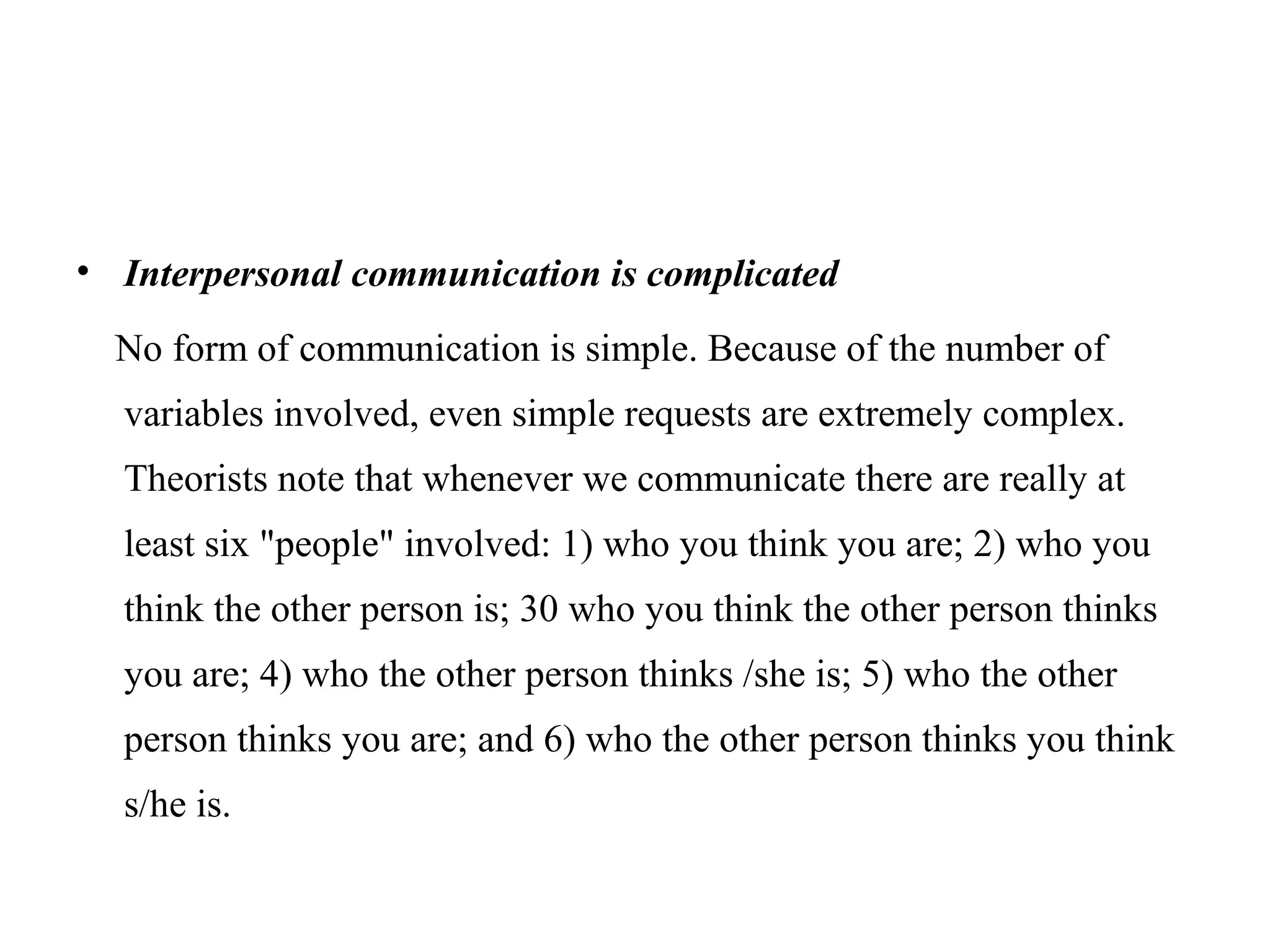 Interpersonal communication | PPT