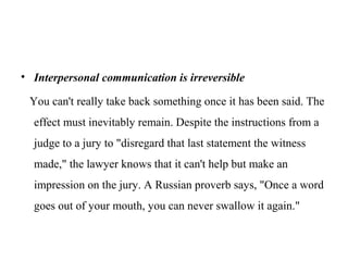 Interpersonal communication | PPT