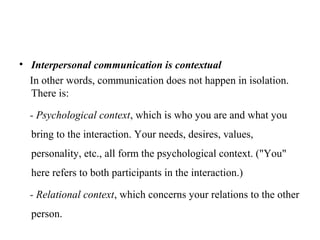 Interpersonal communication | PPT