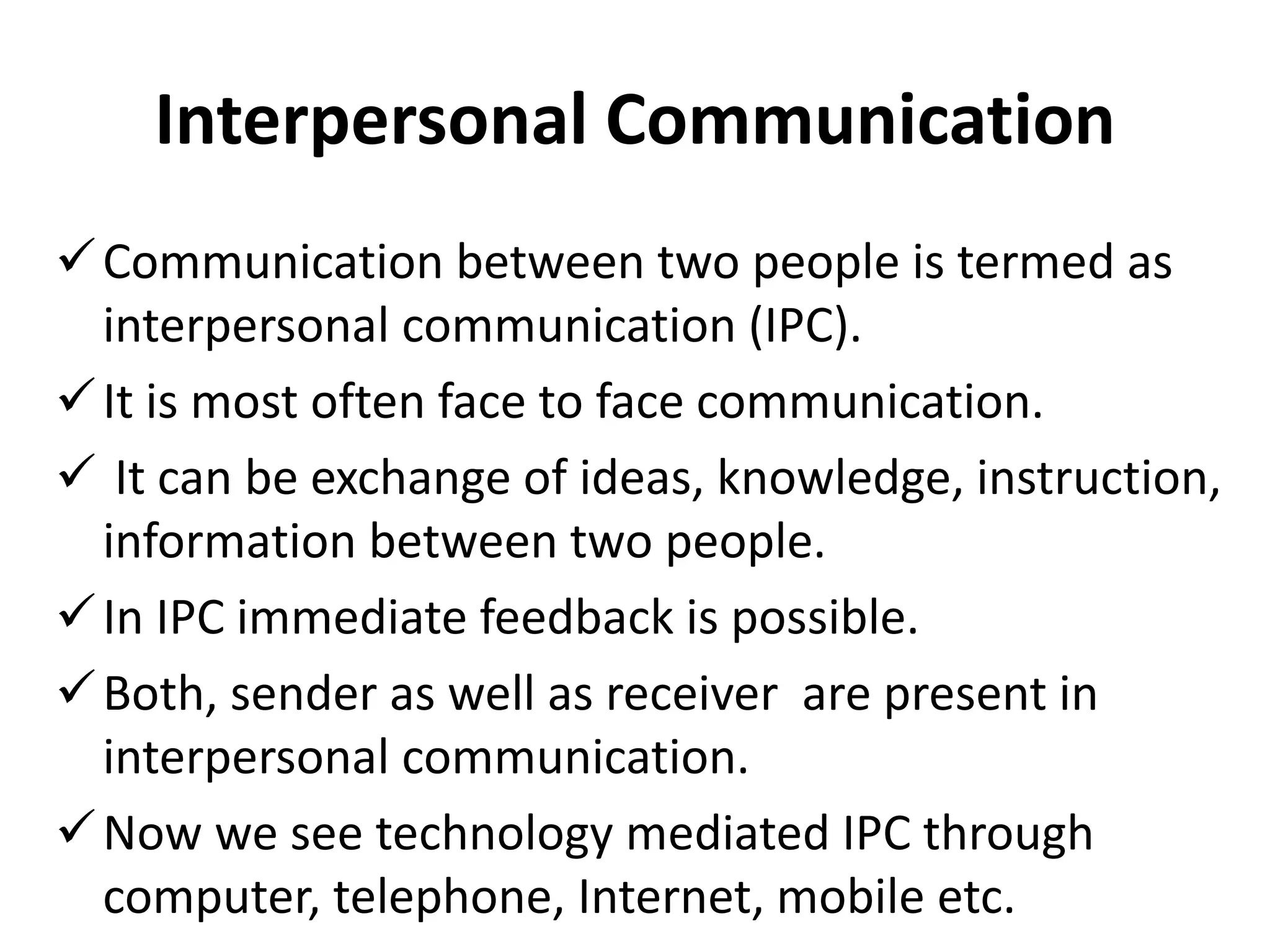 Interpersonal communication | PPT