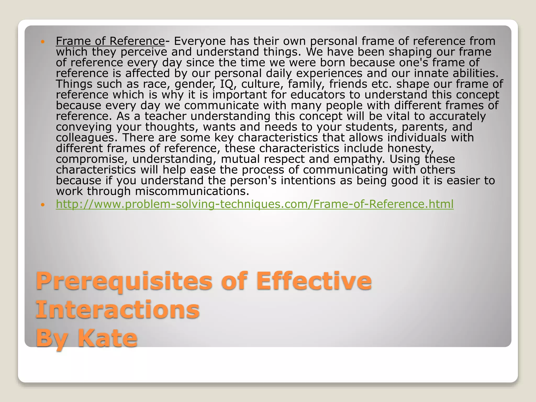 Interpersonal communication | PPTX