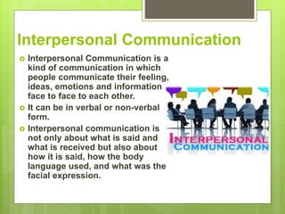 Interpersonal communication | PPTX